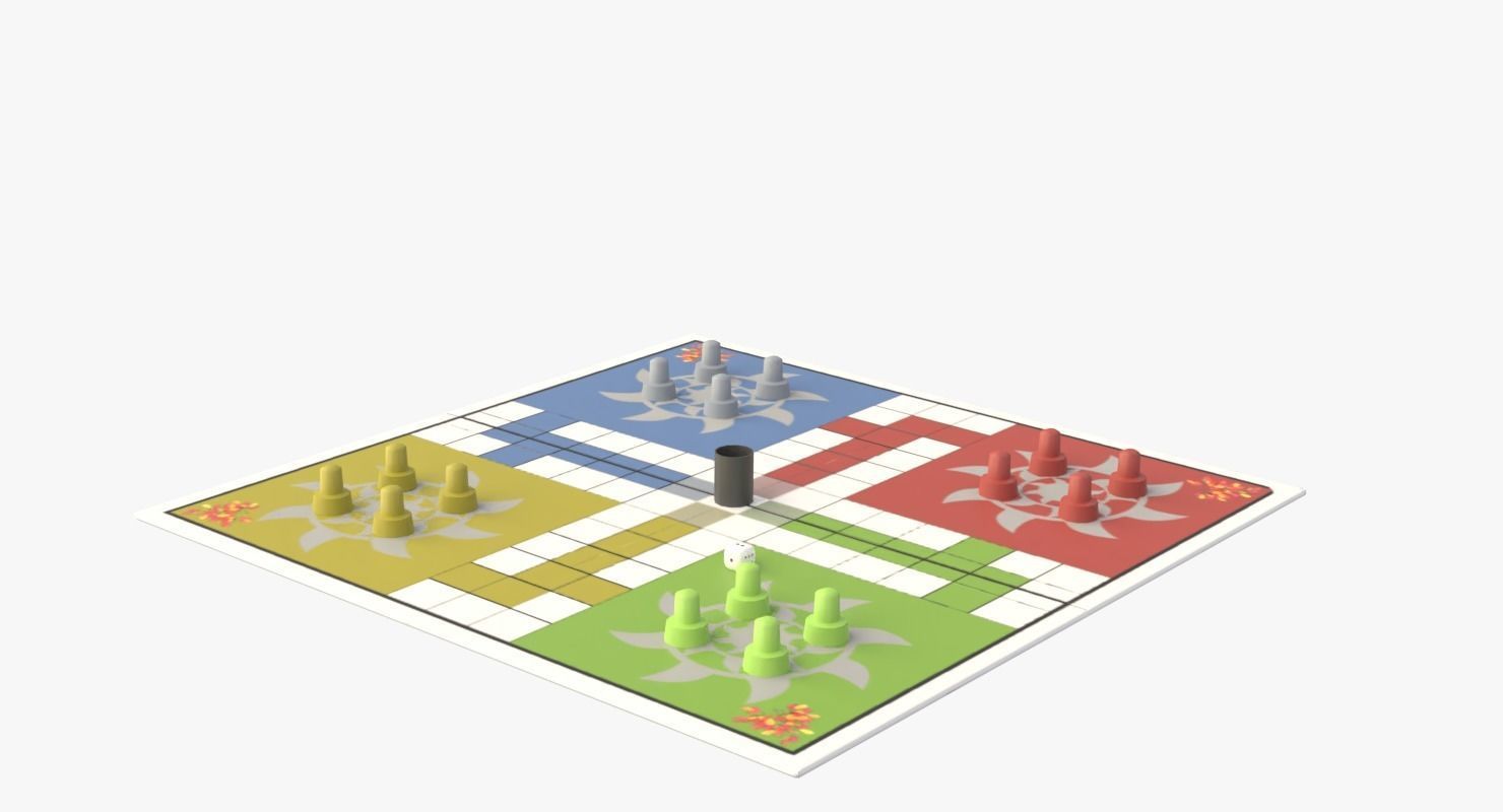 3D model Ludo Low Poly board game VR / AR / low-poly | CGTrader