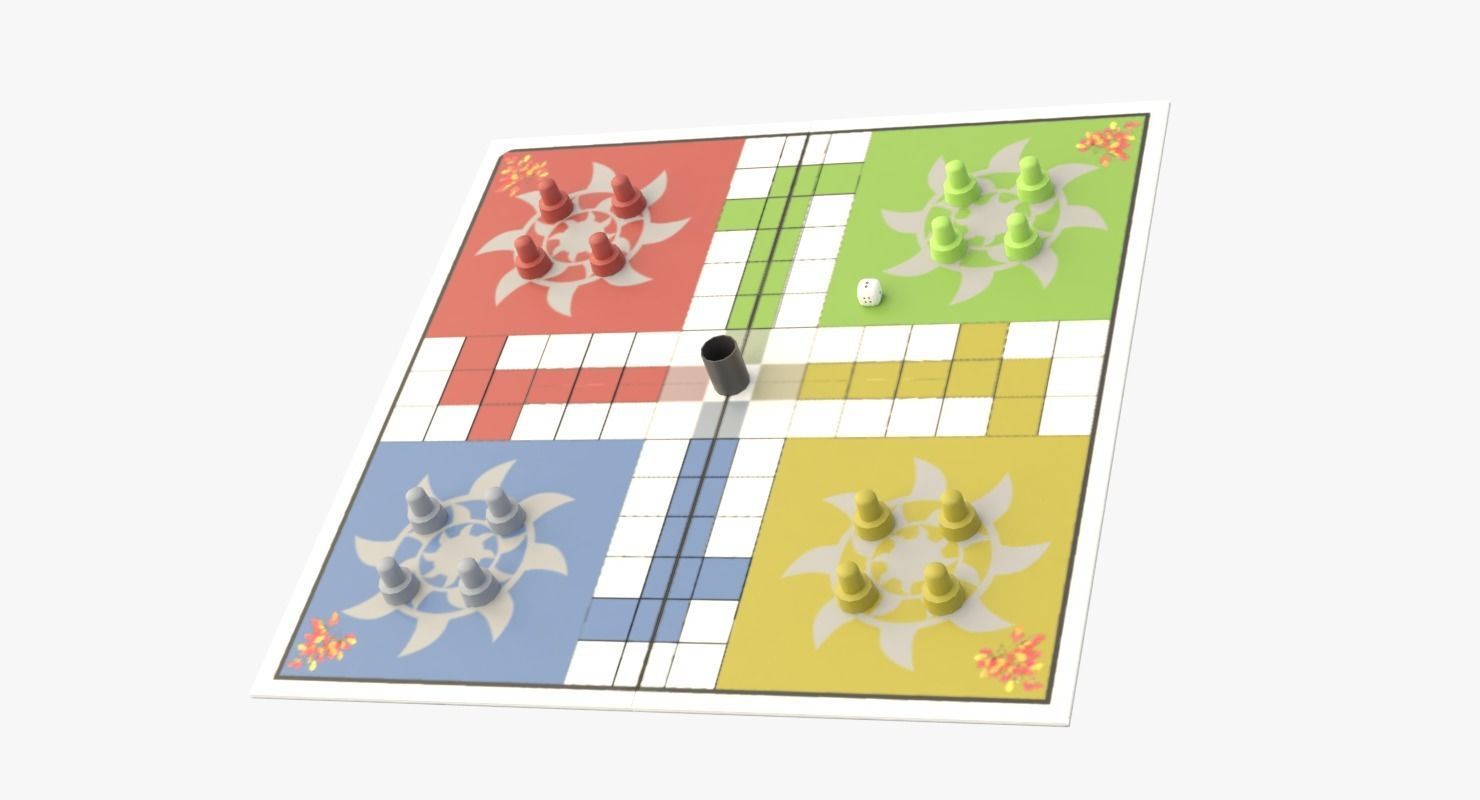 3D model Ludo Low Poly board game VR / AR / low-poly | CGTrader