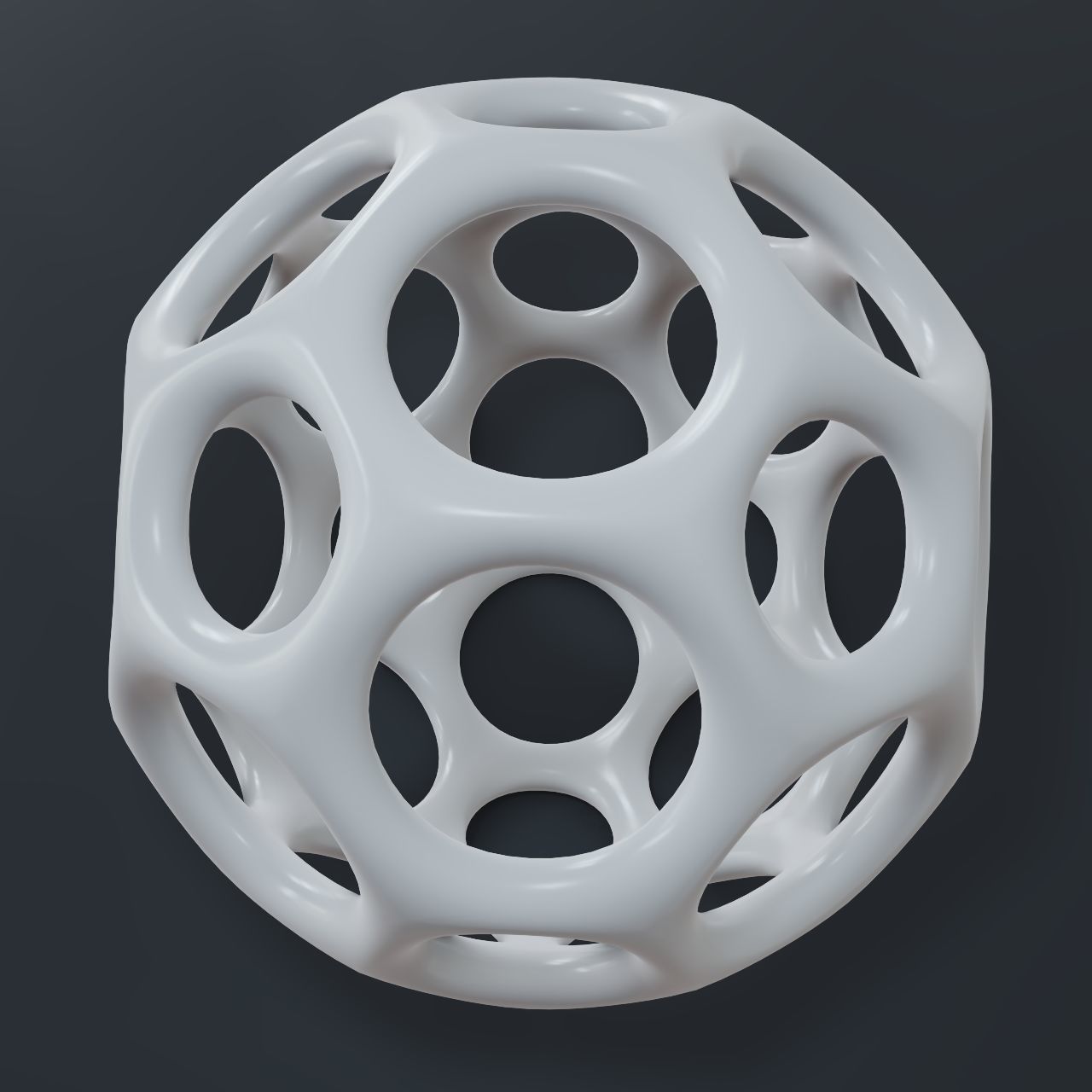 Symmetrical ball with holes 3D model 3D printable | CGTrader
