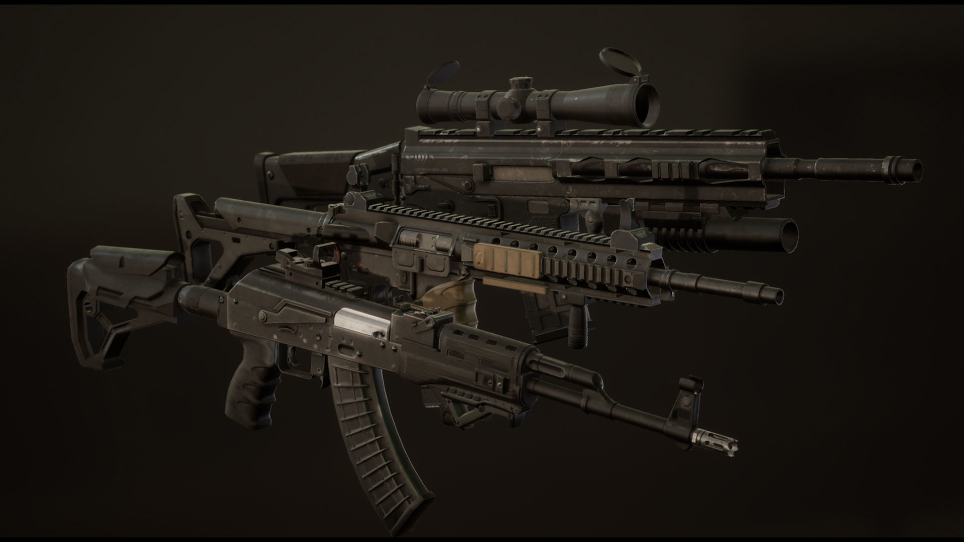 3D model Weapon Pack VR / AR / low-poly rigged | CGTrader