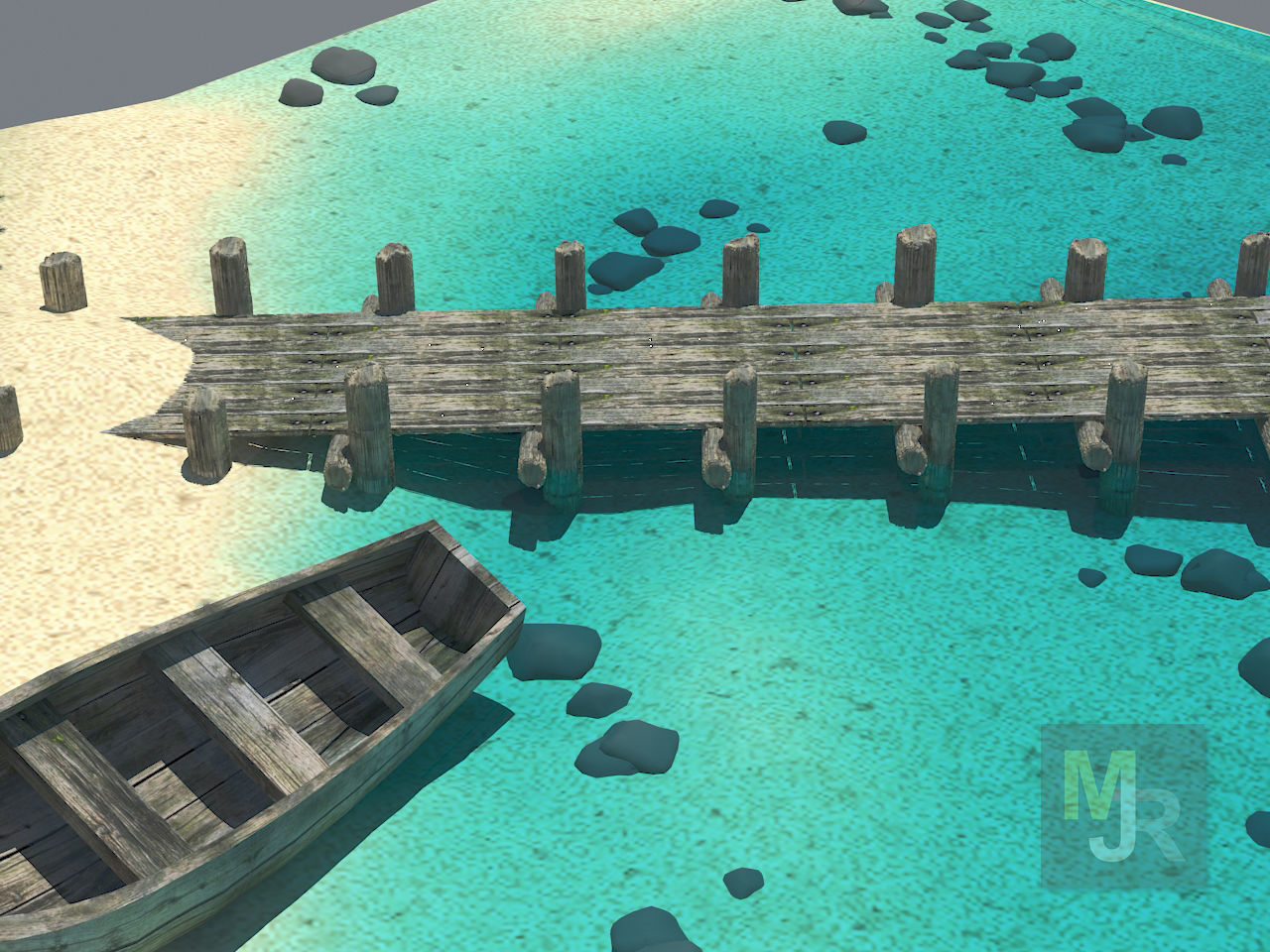 Cube Beach 3D model | CGTrader