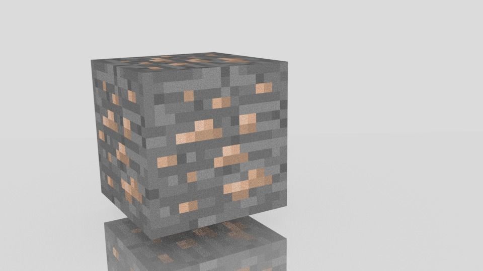 3D model Minecraft iron ore VR / AR / low-poly | CGTrader