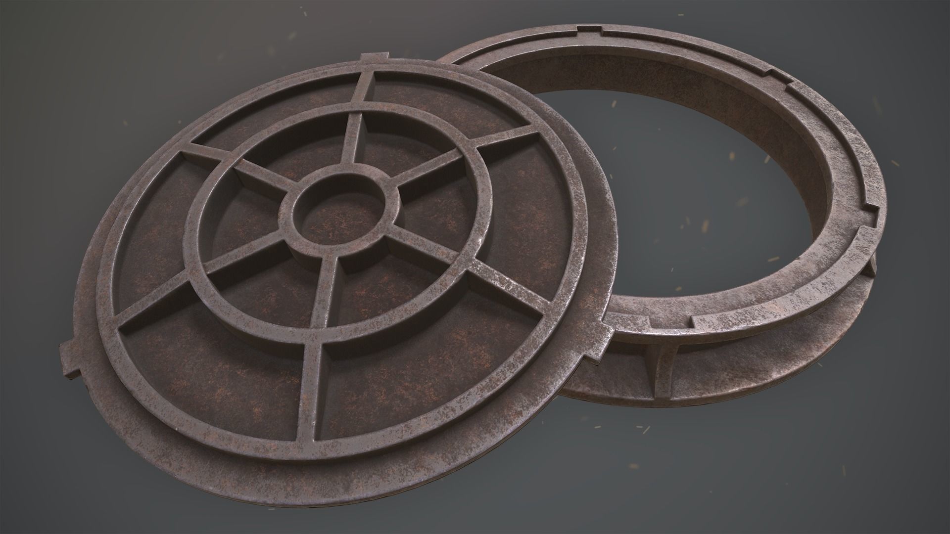 3D model Sewer Hatch v4 VR / AR / low-poly | CGTrader