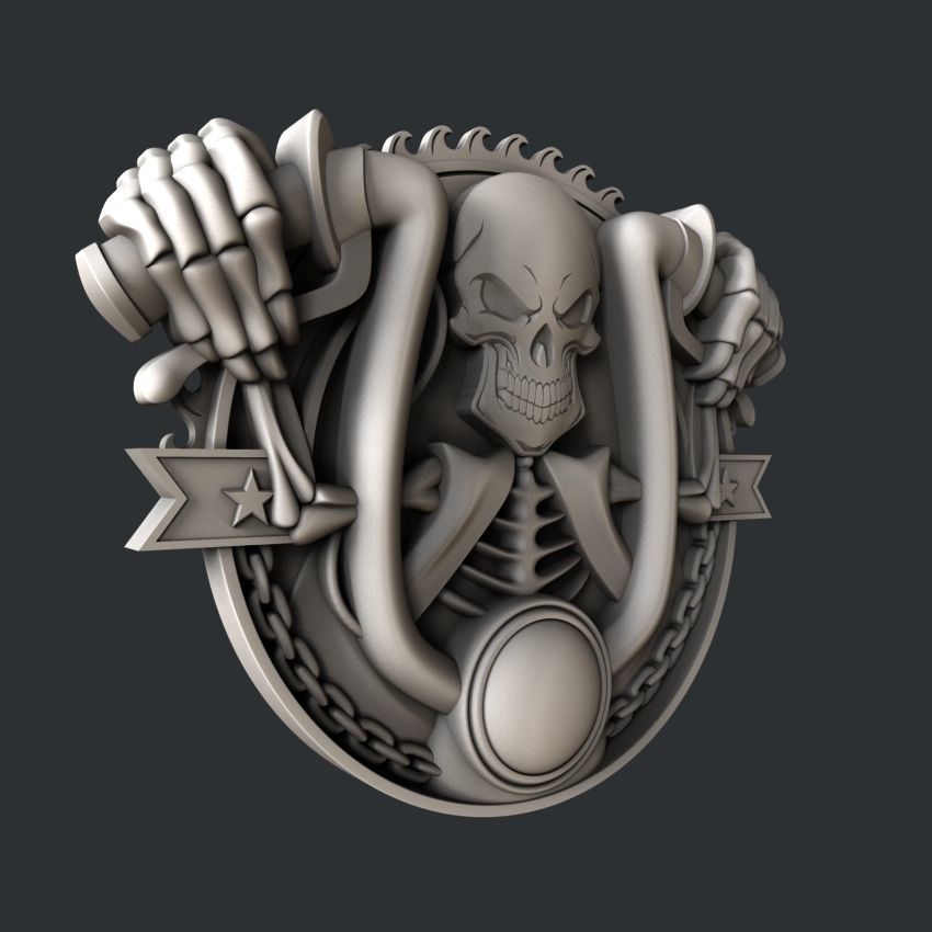 3d STL models for CNC skull motorcycle 3D model | CGTrader