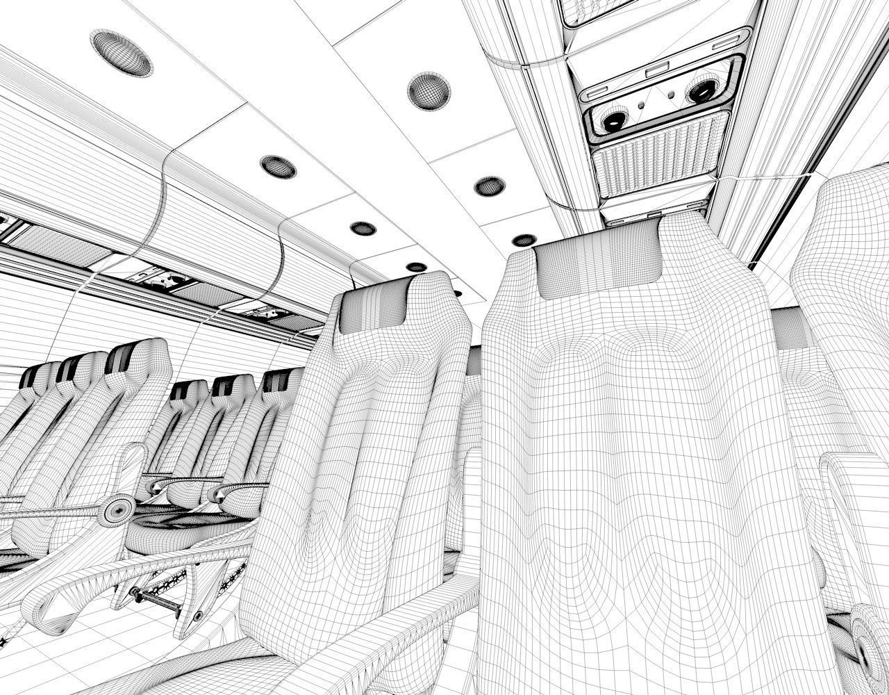 Airplane-Interior 3D Model .obj .3ds .c4d - CGTrader.com