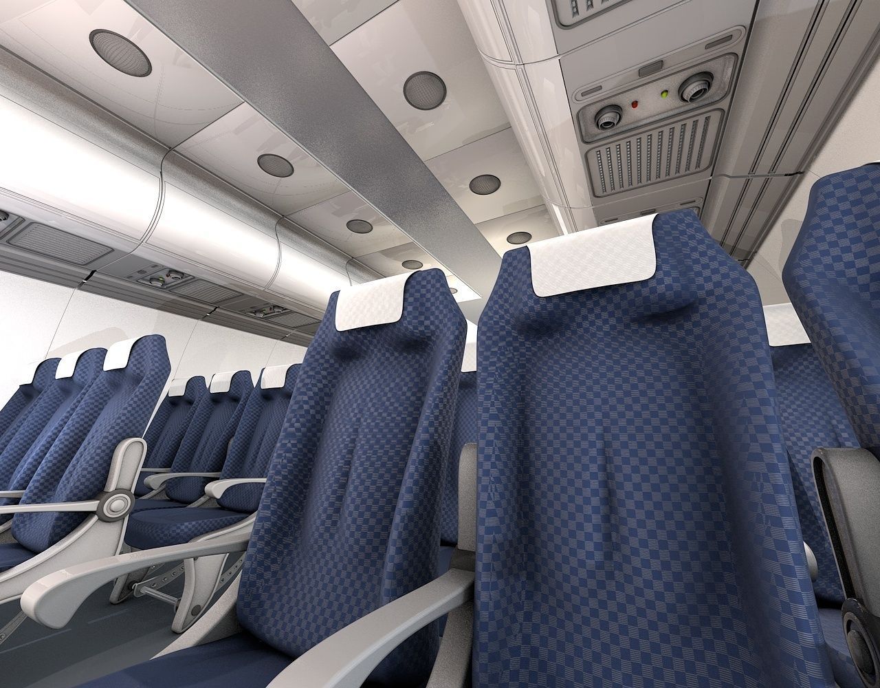 Airplane-Interior 3D Model .obj .3ds .c4d - CGTrader.com