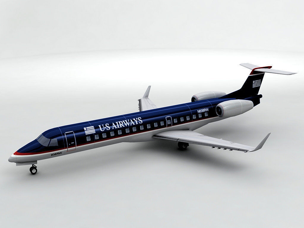 3D model Embraer ERJ 145 - US Airways VR / AR / low-poly | CGTrader