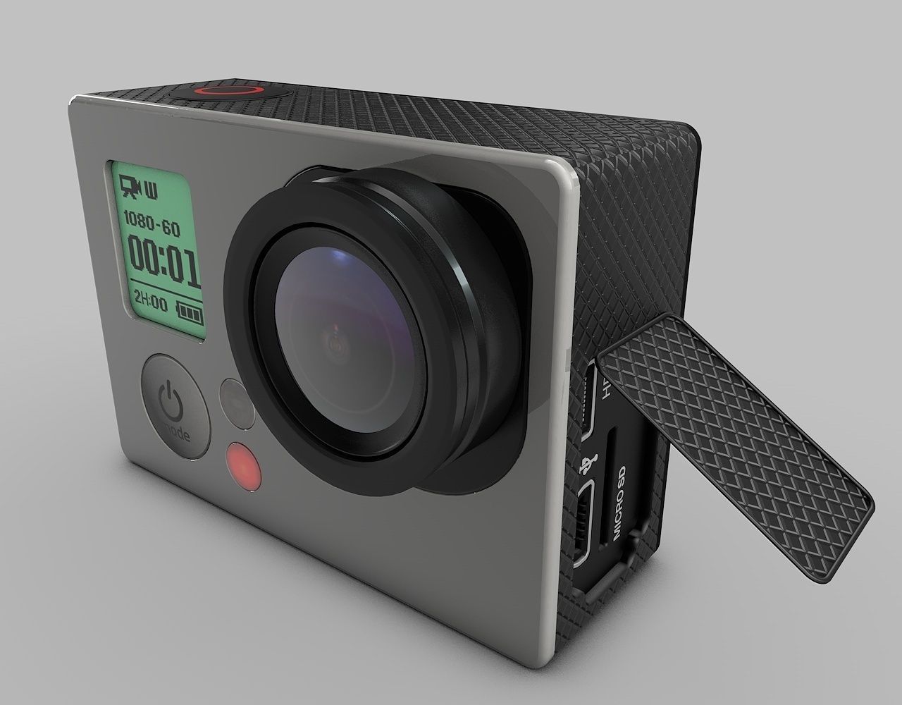 Go-Pro-Hero3 gopro action camera 3D model | CGTrader