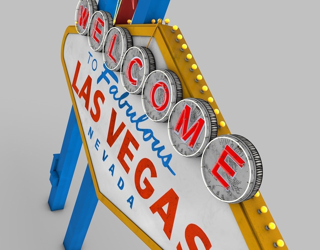Las-Vegas-Sign las vegas welcome sign 3D model | CGTrader