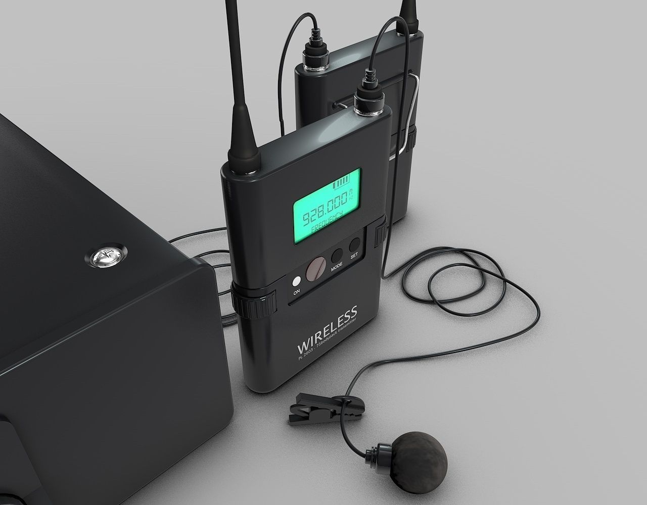 Wireless-Lav-Mics wireless microphone system 3D model | CGTrader