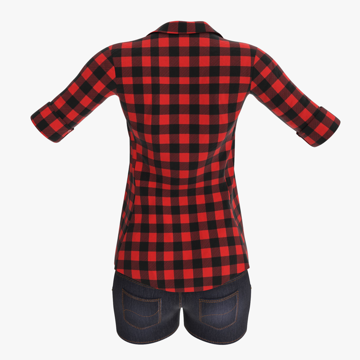 Cloth set plaid shirt 3D model | CGTrader