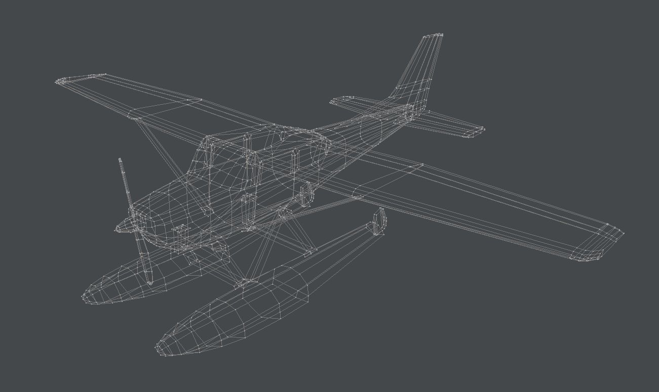 3D model Seaplane plane VR / AR / low-poly | CGTrader