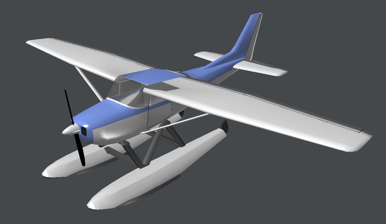 3D model Seaplane plane VR / AR / low-poly | CGTrader