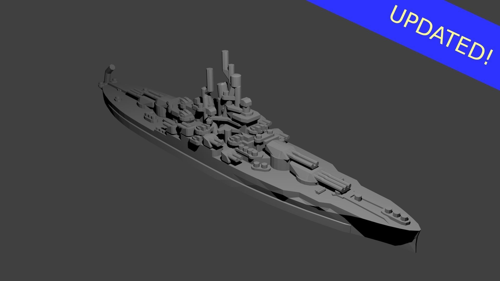 US Nevada Class Battleship 3D model 3D printable | CGTrader