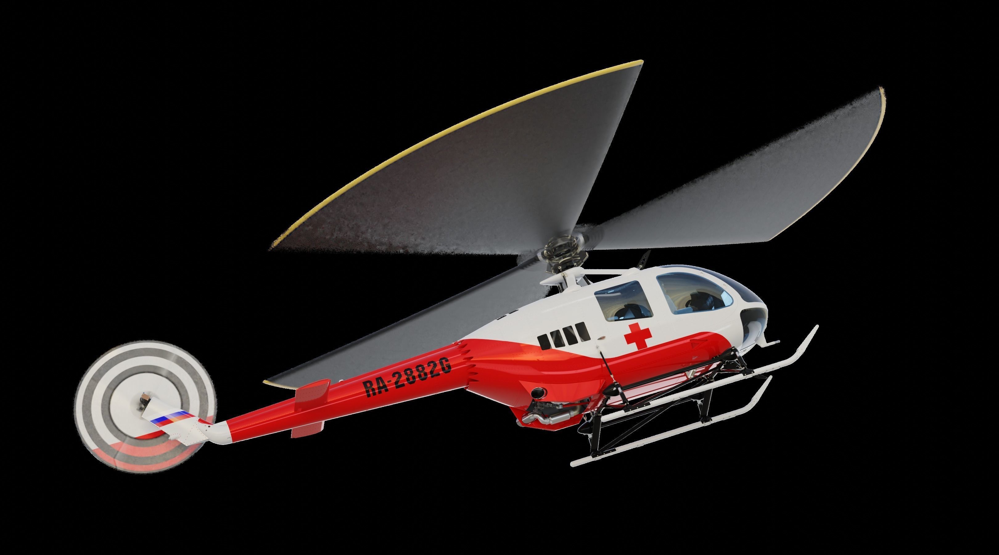 High quality and fully detailed Helicopter in 4 variations 3D model ...