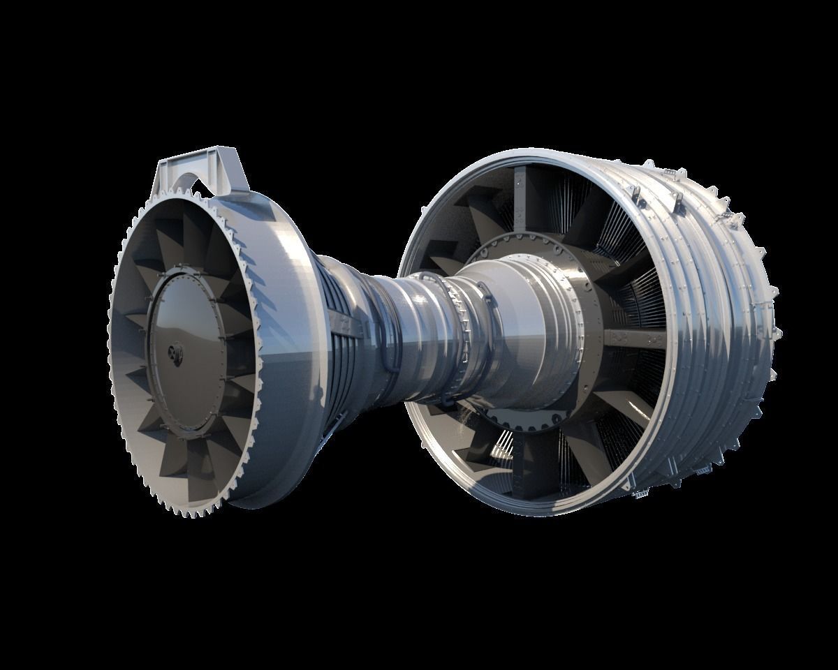 AIRCRAFT TURBOFAN ENGINE 3D model animated | CGTrader