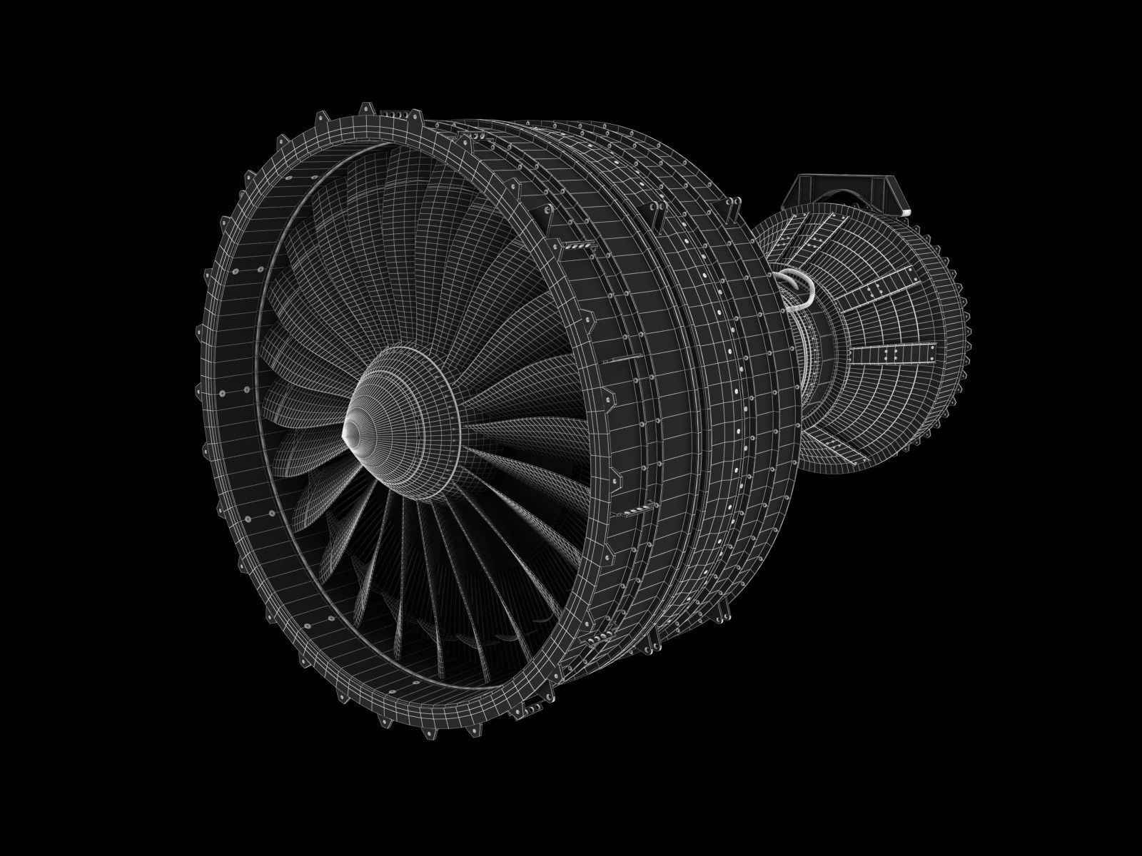 AIRCRAFT TURBOFAN ENGINE 3D model animated | CGTrader