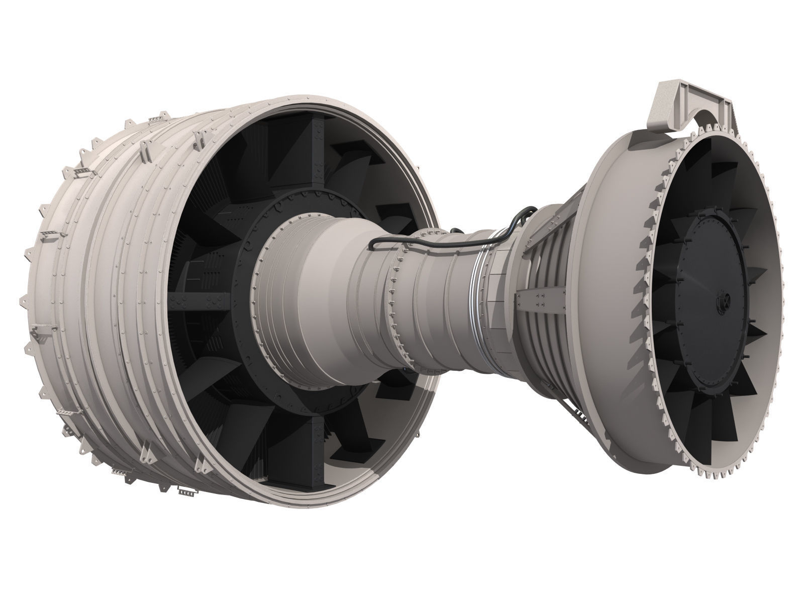 AIRCRAFT TURBOFAN ENGINE 3D model animated | CGTrader