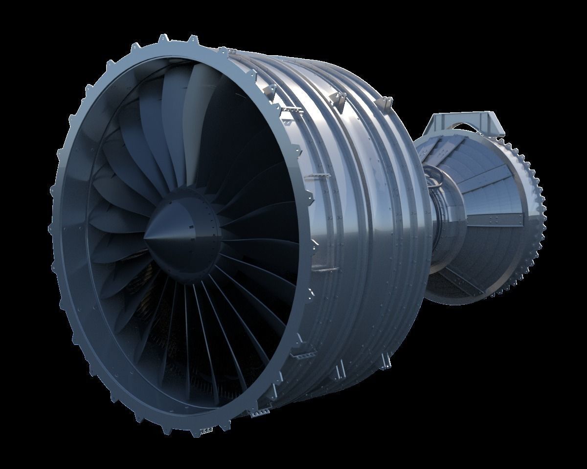 AIRCRAFT TURBOFAN ENGINE 3D model animated | CGTrader