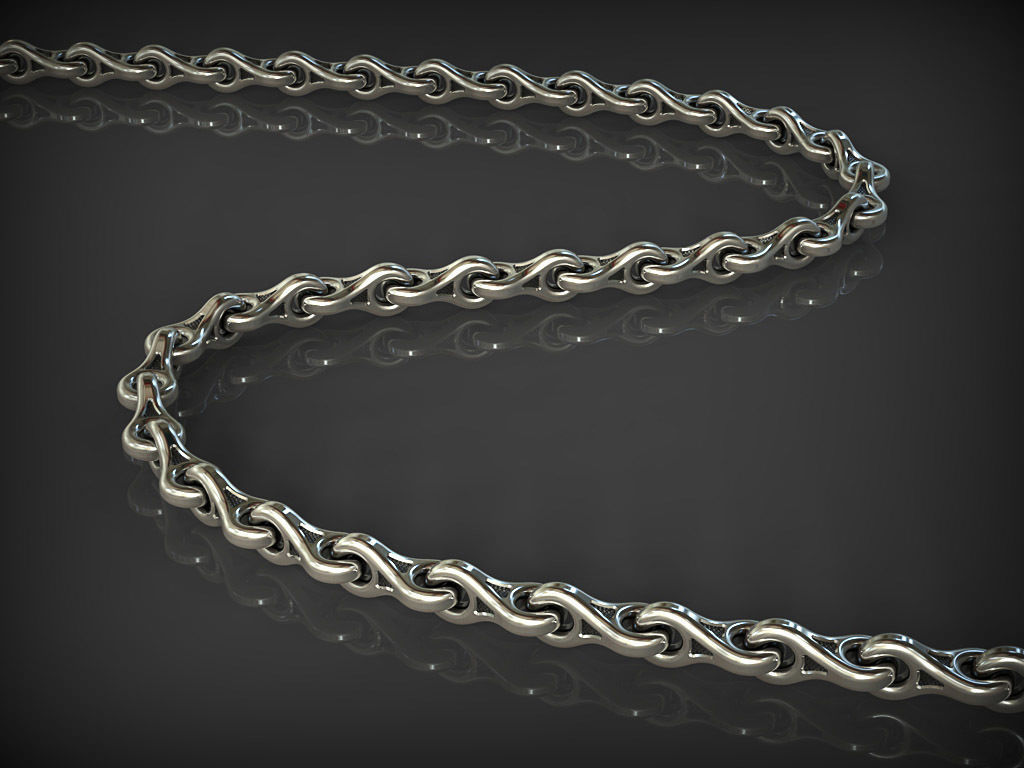 Chain link 124 3D model 3D printable | CGTrader