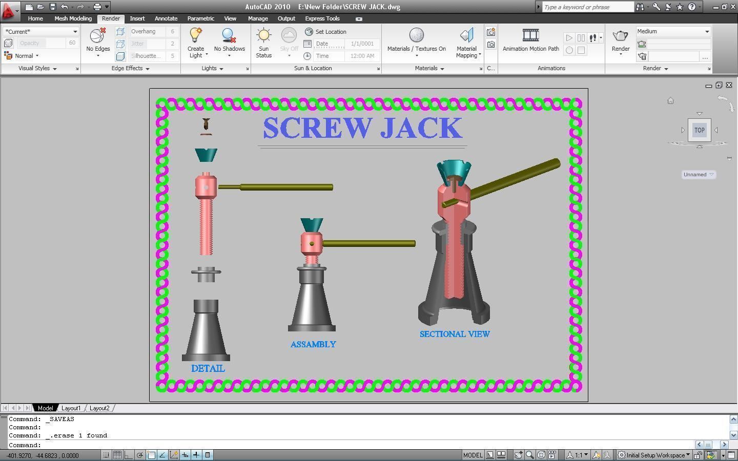SCREW JACK free 3D model | CGTrader
