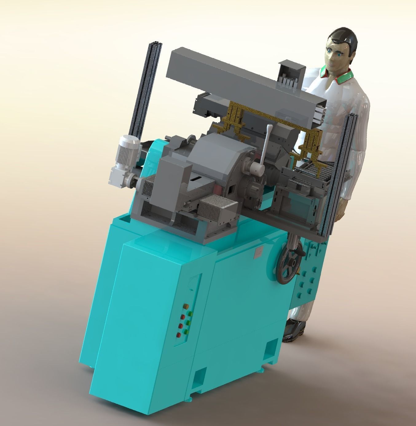 Automatic loading of centerless grinding machine 3D model | CGTrader