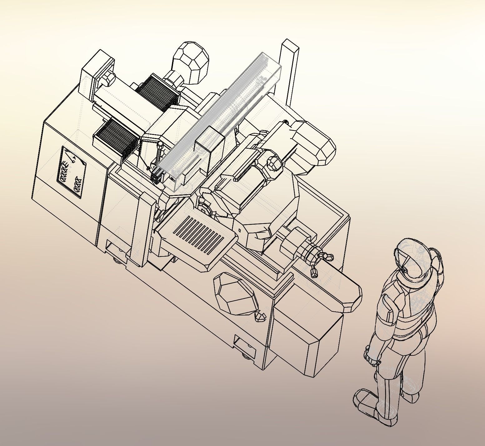 Automatic loading of centerless grinding machine 3D model | CGTrader