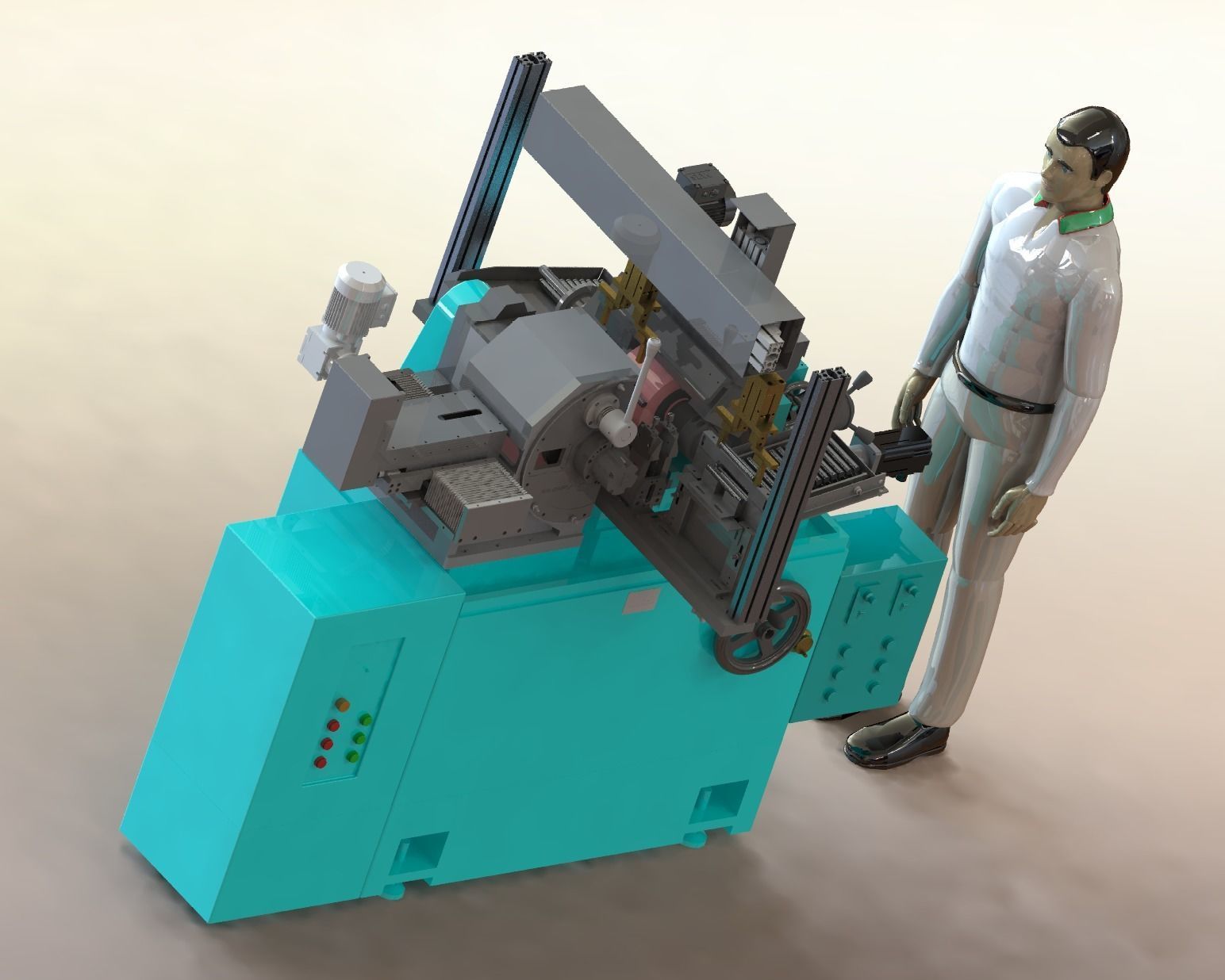 Automatic loading of centerless grinding machine 3D model | CGTrader