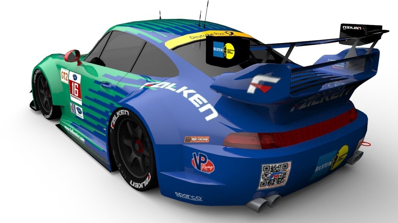3D model Porsche 911 GT2 1998 IMSA VR / AR / low-poly | CGTrader
