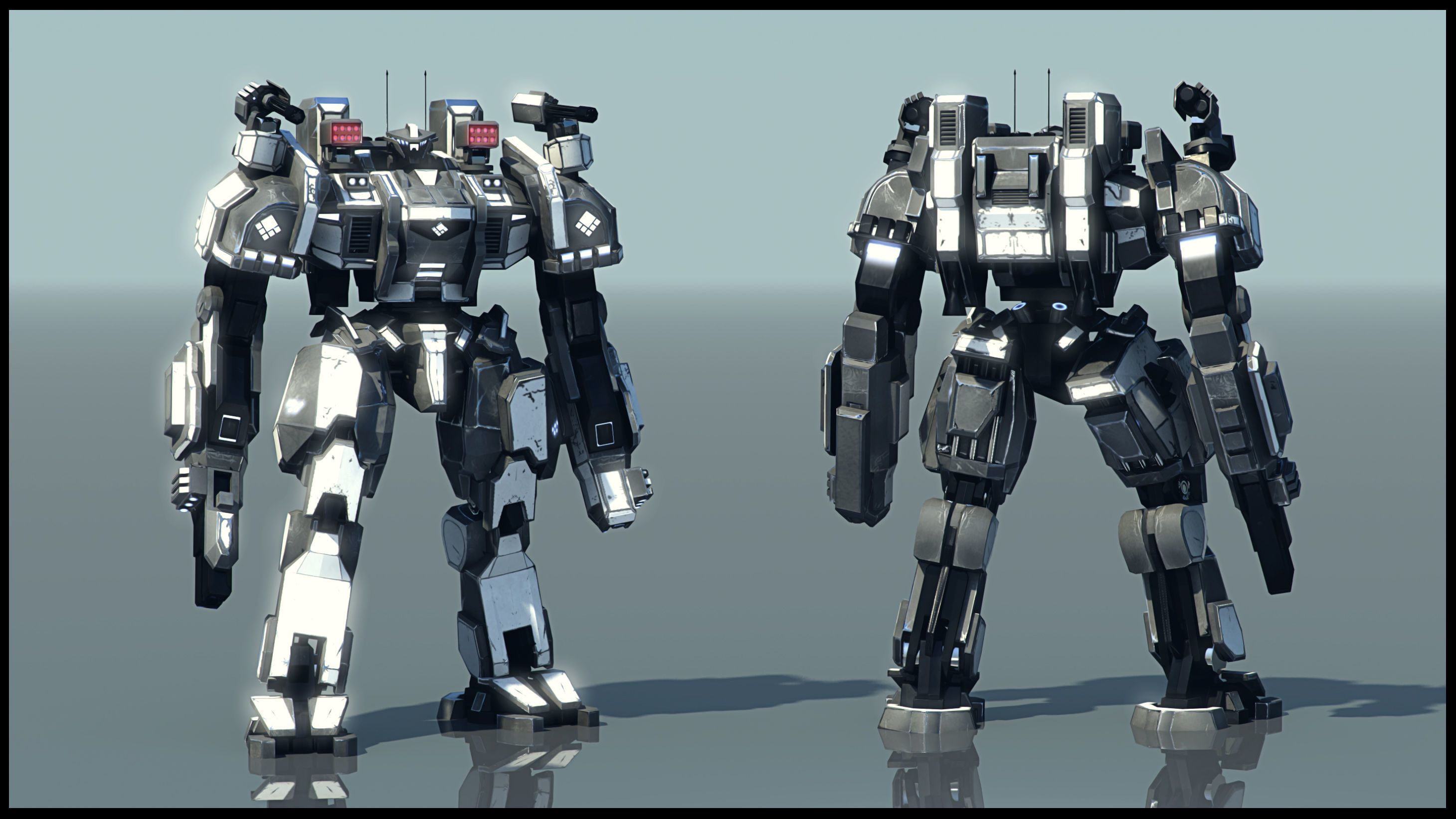 3D model Biped mecha VR / AR / low-poly | CGTrader
