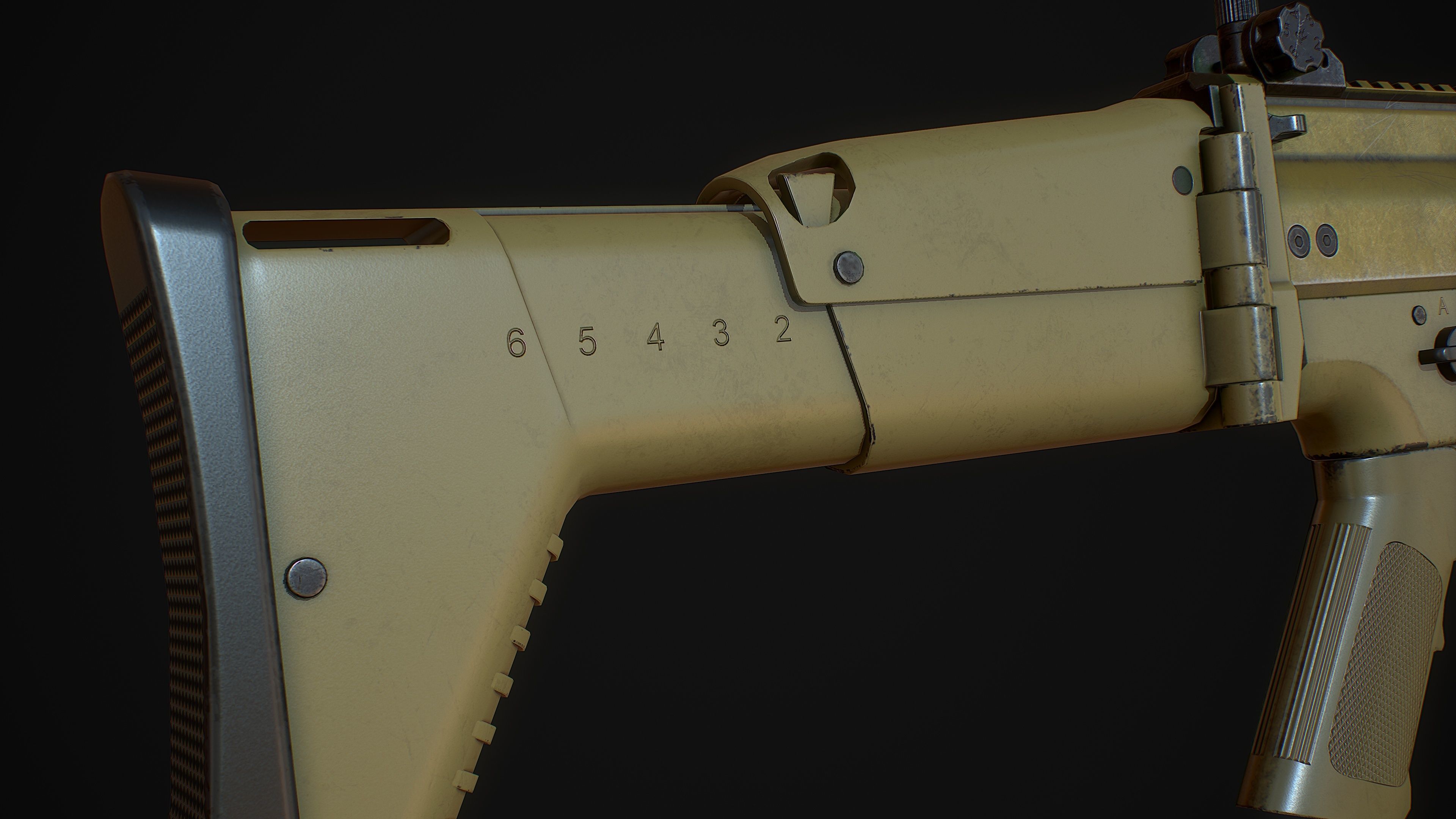 3D model SCAR L tan rifle VR / AR / low-poly | CGTrader