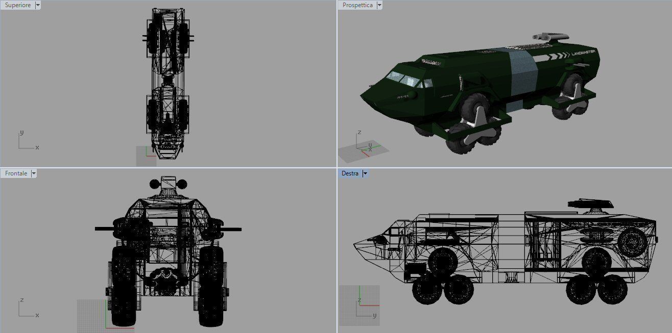 Landmaster armored vehicle on wheels free 3D model | CGTrader
