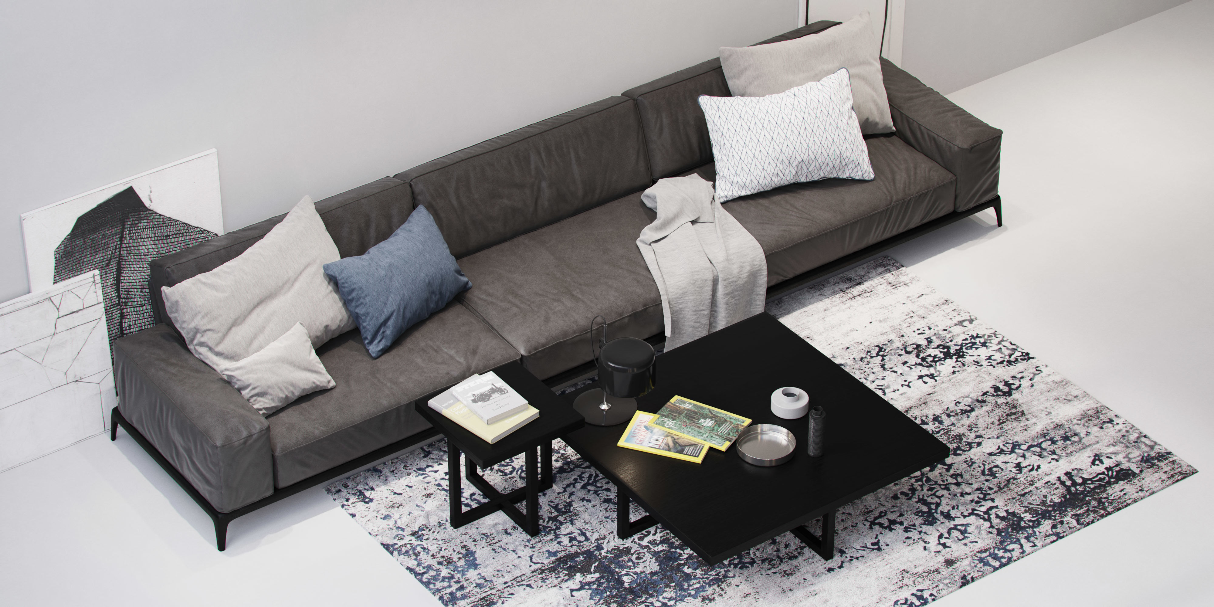 Poliform park sofa 2 3D model | CGTrader