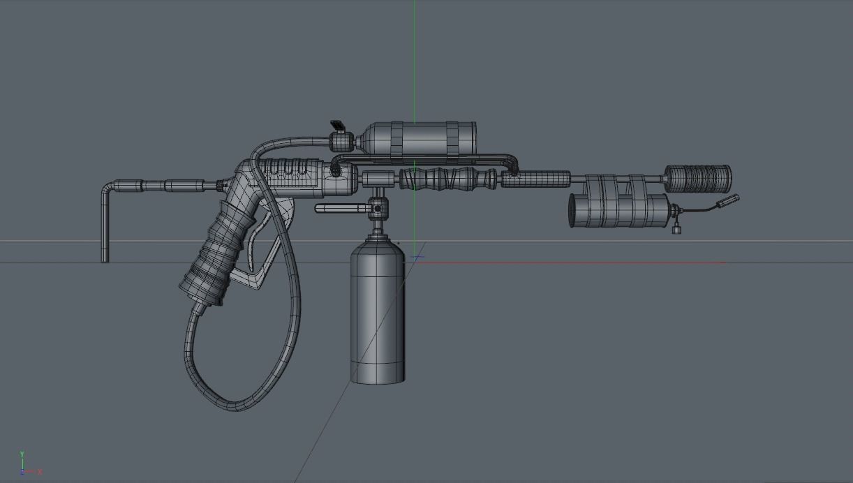 3D model Flame Thrower 3D - High Poly - Low poly - Game Ready VR / AR / low-poly | CGTrader
