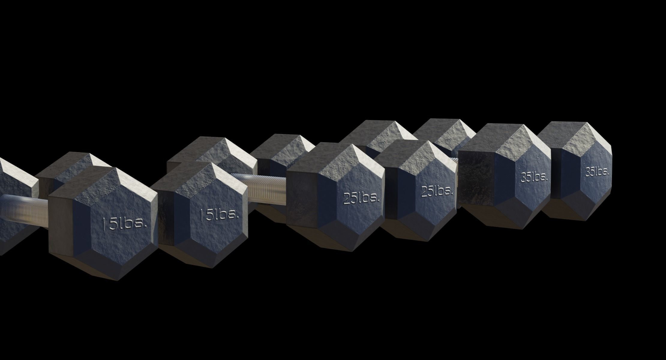 Gym Dumbbells - Low Poly 3D model | CGTrader