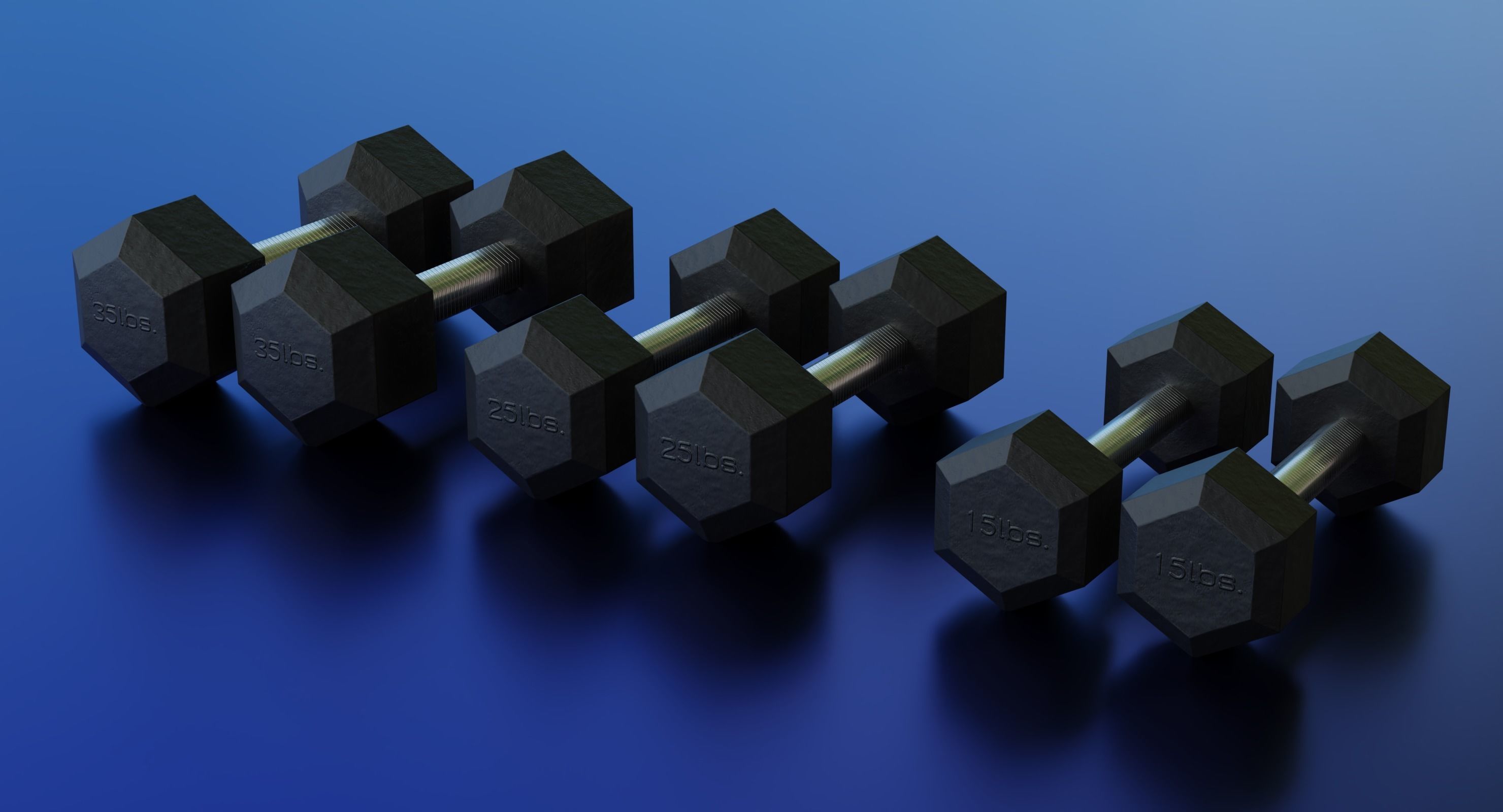 Gym Dumbbells - Low Poly 3D model | CGTrader