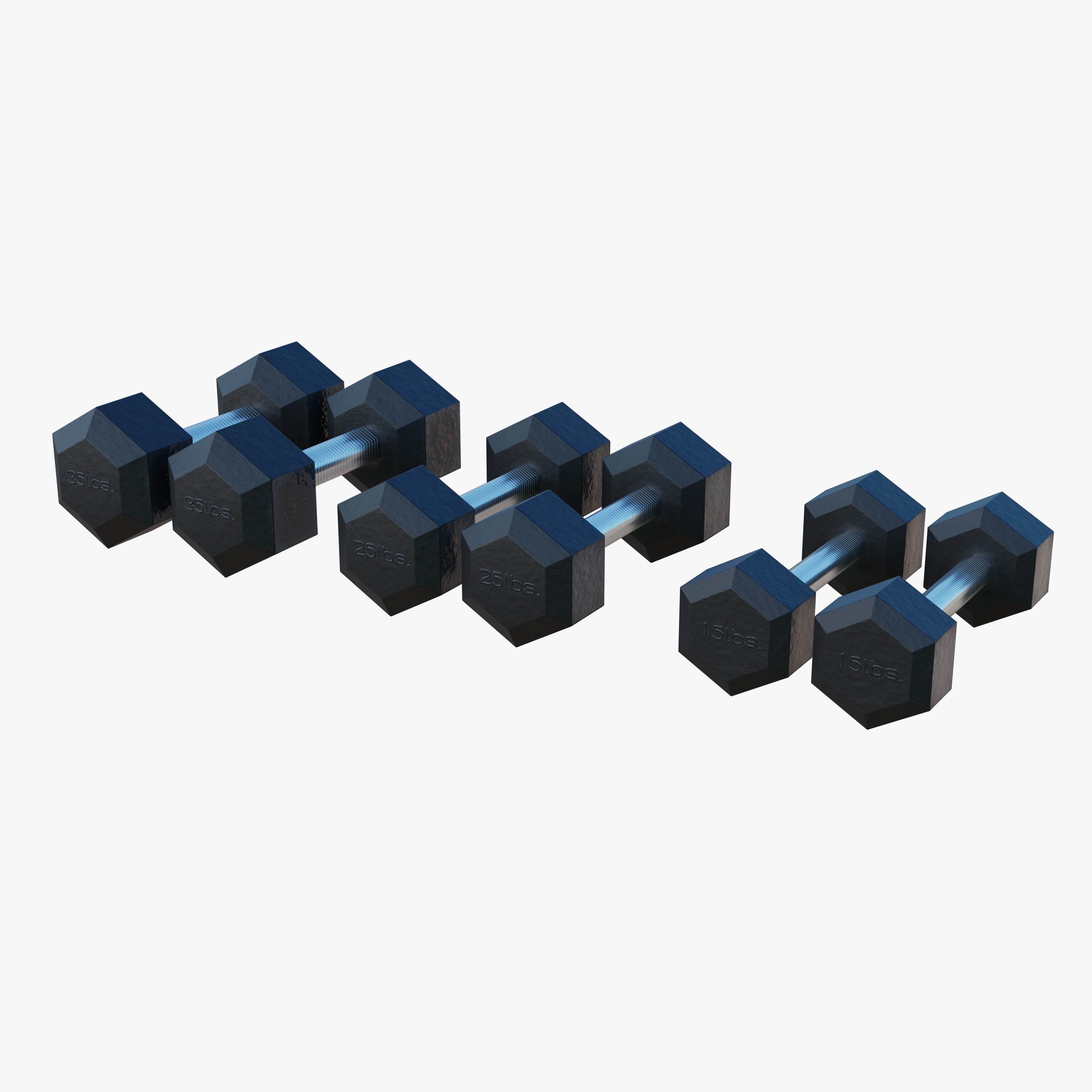 Gym Dumbbells - Low Poly 3D model | CGTrader