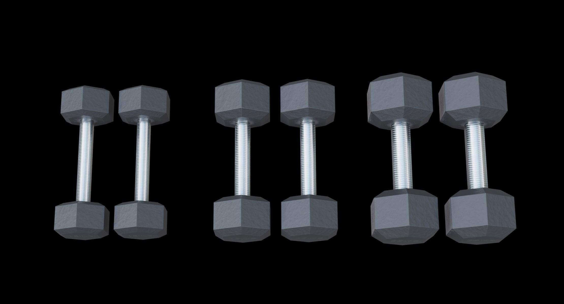 Gym Dumbbells - Low Poly 3D model | CGTrader