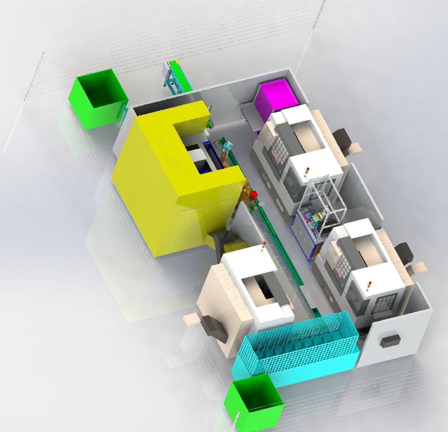 Auotmatic loading CNC center 3D model | CGTrader