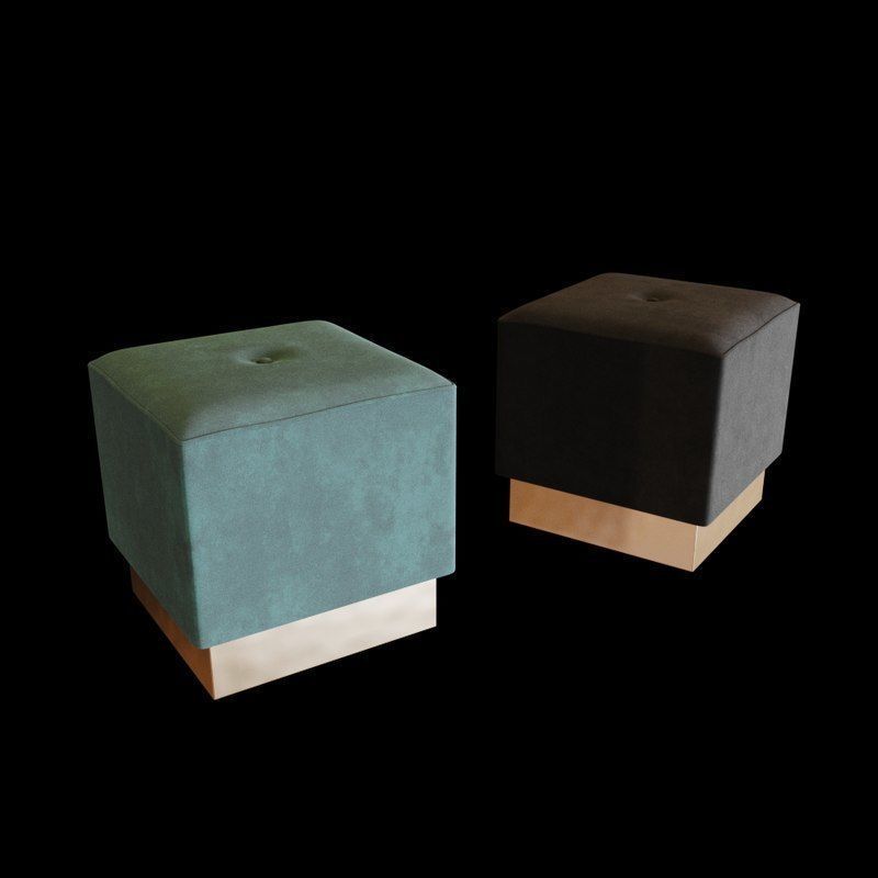 Baxter pouf set 3D model | CGTrader