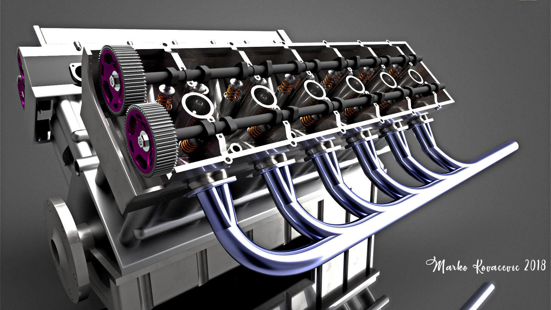 V12 Car Engine 3D model | CGTrader