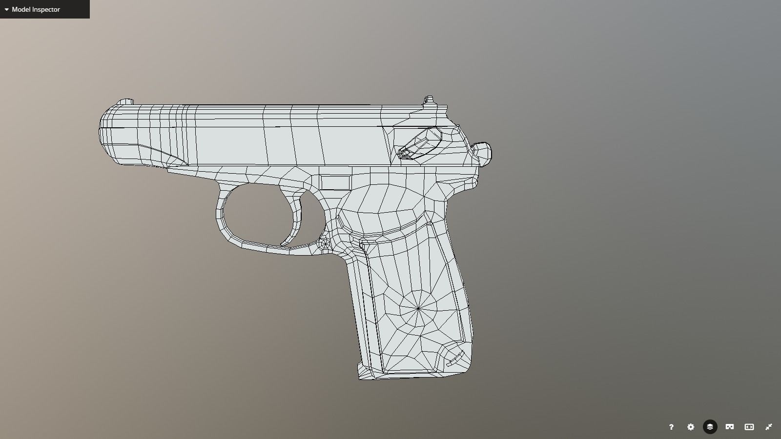 3D model Makarov Low poly BBR VR / AR / low-poly | CGTrader