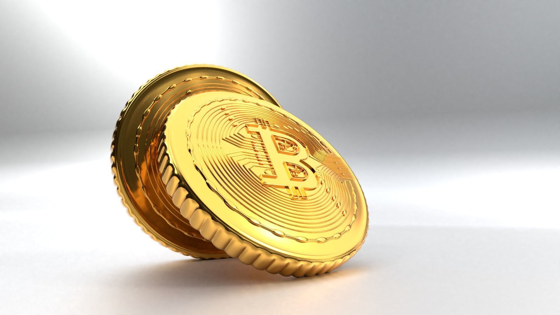 3d bitcoin digital crypto currency coin 3D model | CGTrader