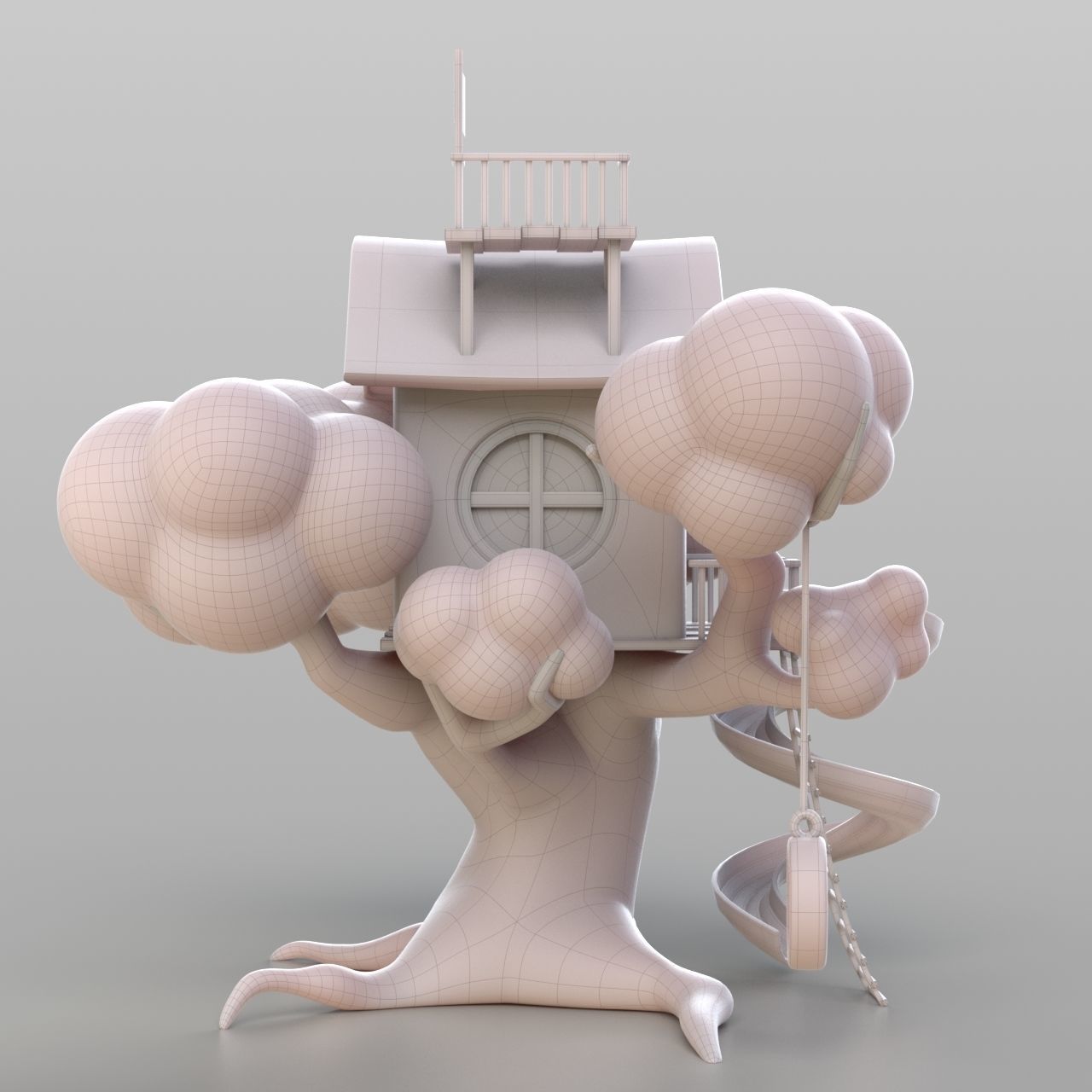 Cartoon Treehouse 3D model | CGTrader