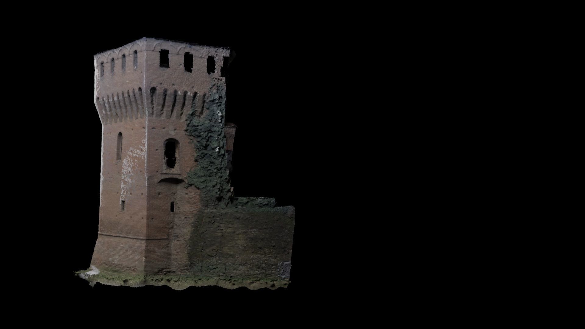 3D model Realistic castle model with texture and material mapped VR ...