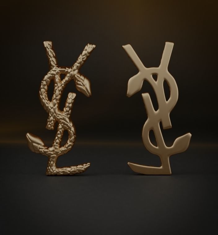 YSL LOGO 3D model 3D printable | CGTrader