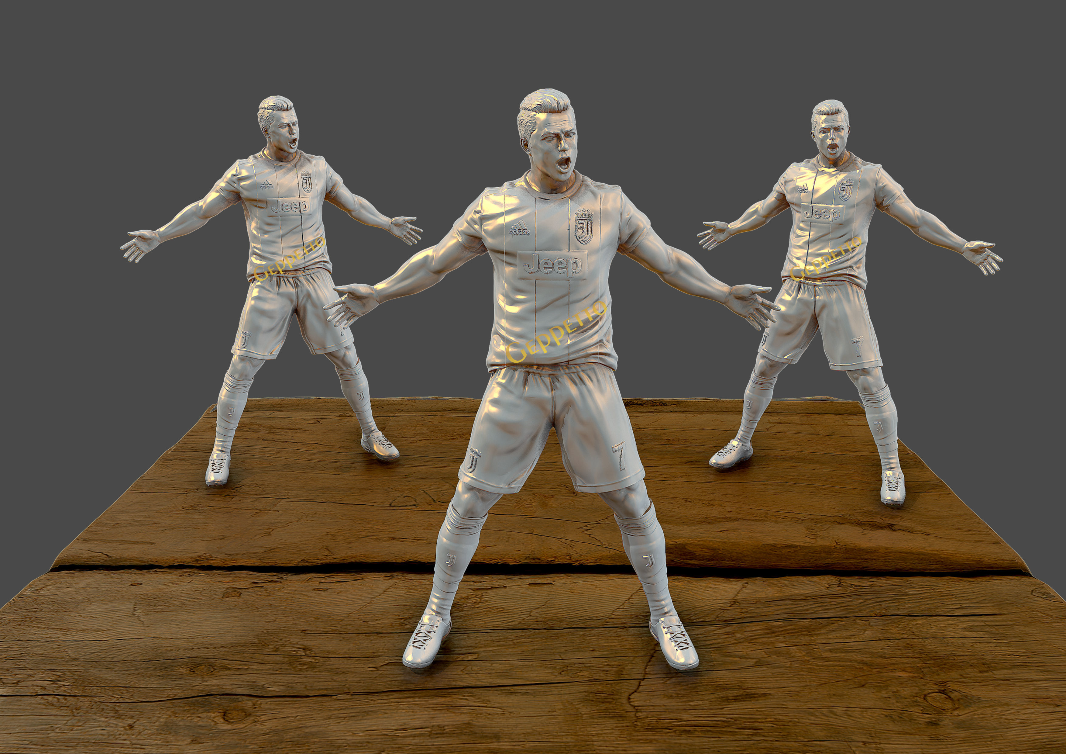 Cristiano Ronaldo celebrationJuventus kit 2019 3D model 3D printable ...