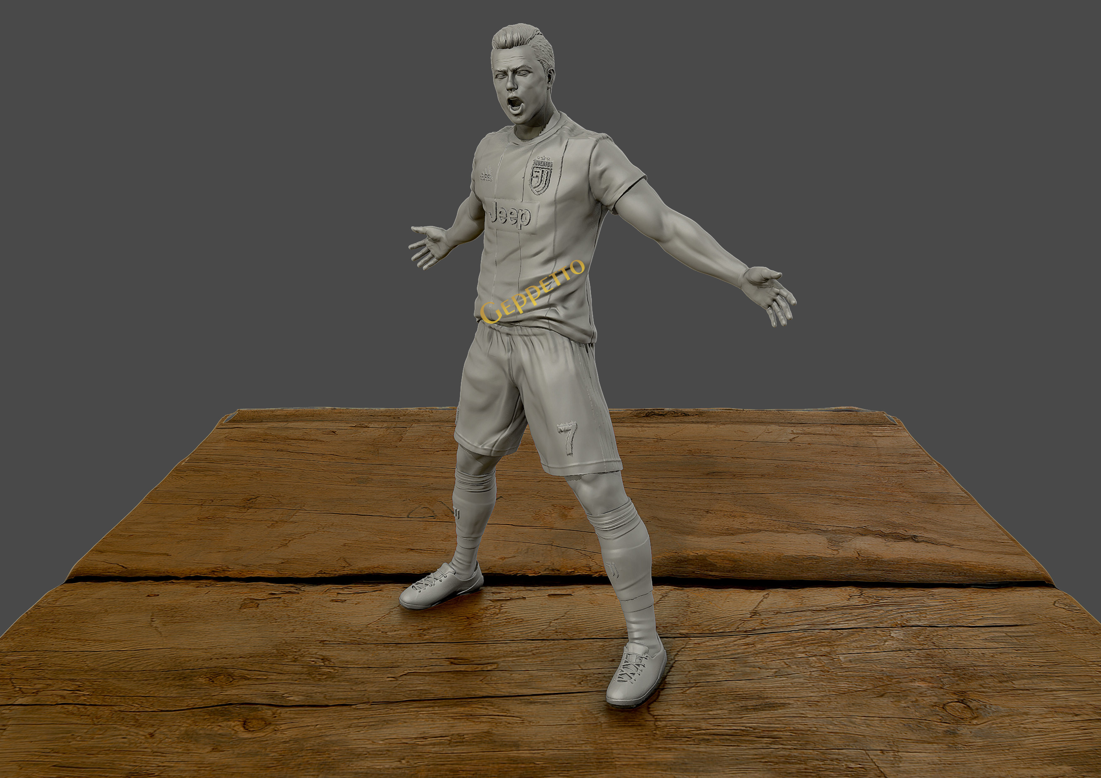 Cristiano Ronaldo celebrationJuventus kit 2019 3D model 3D printable ...