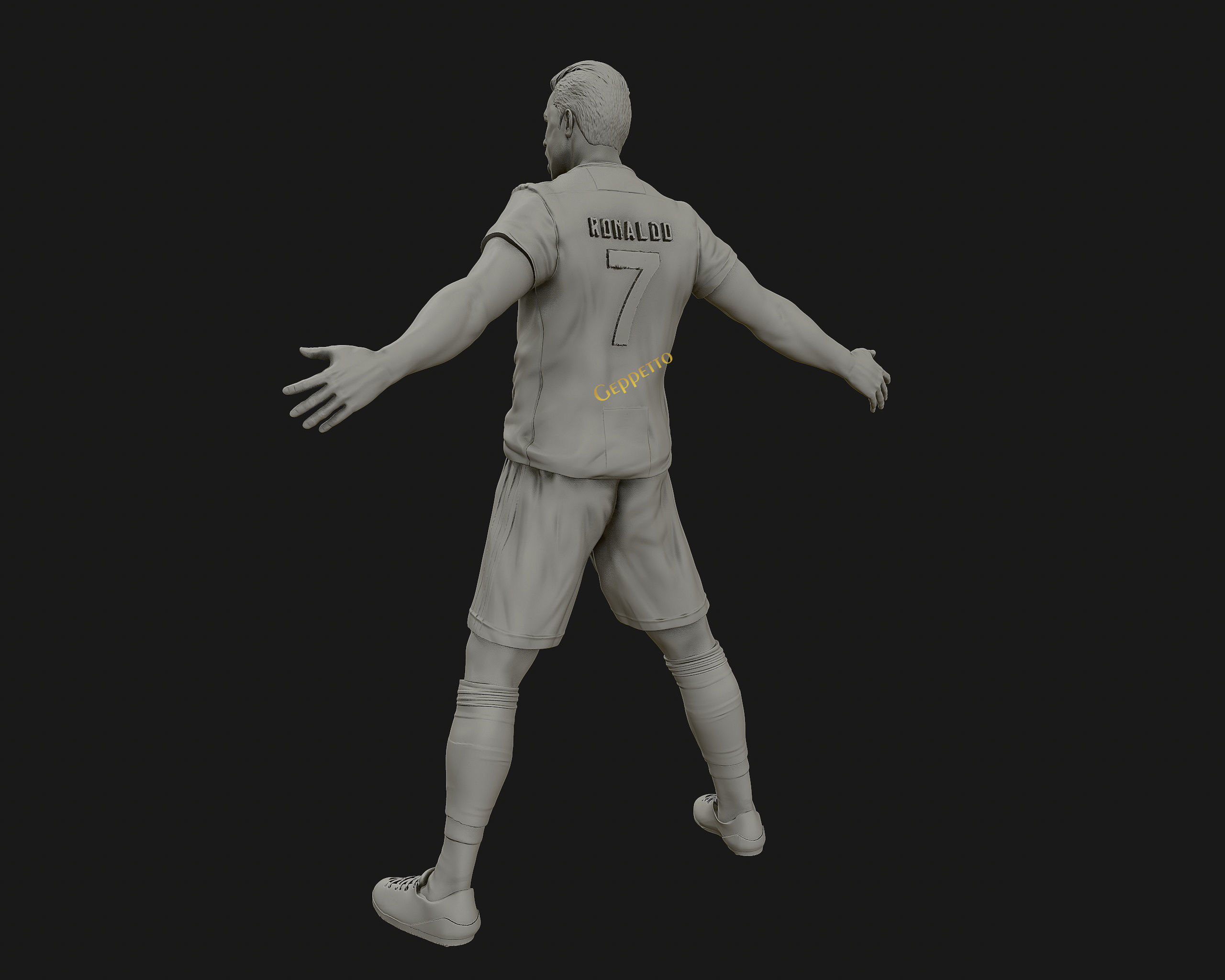 Cristiano Ronaldo celebrationJuventus kit 2019 3D model 3D printable ...