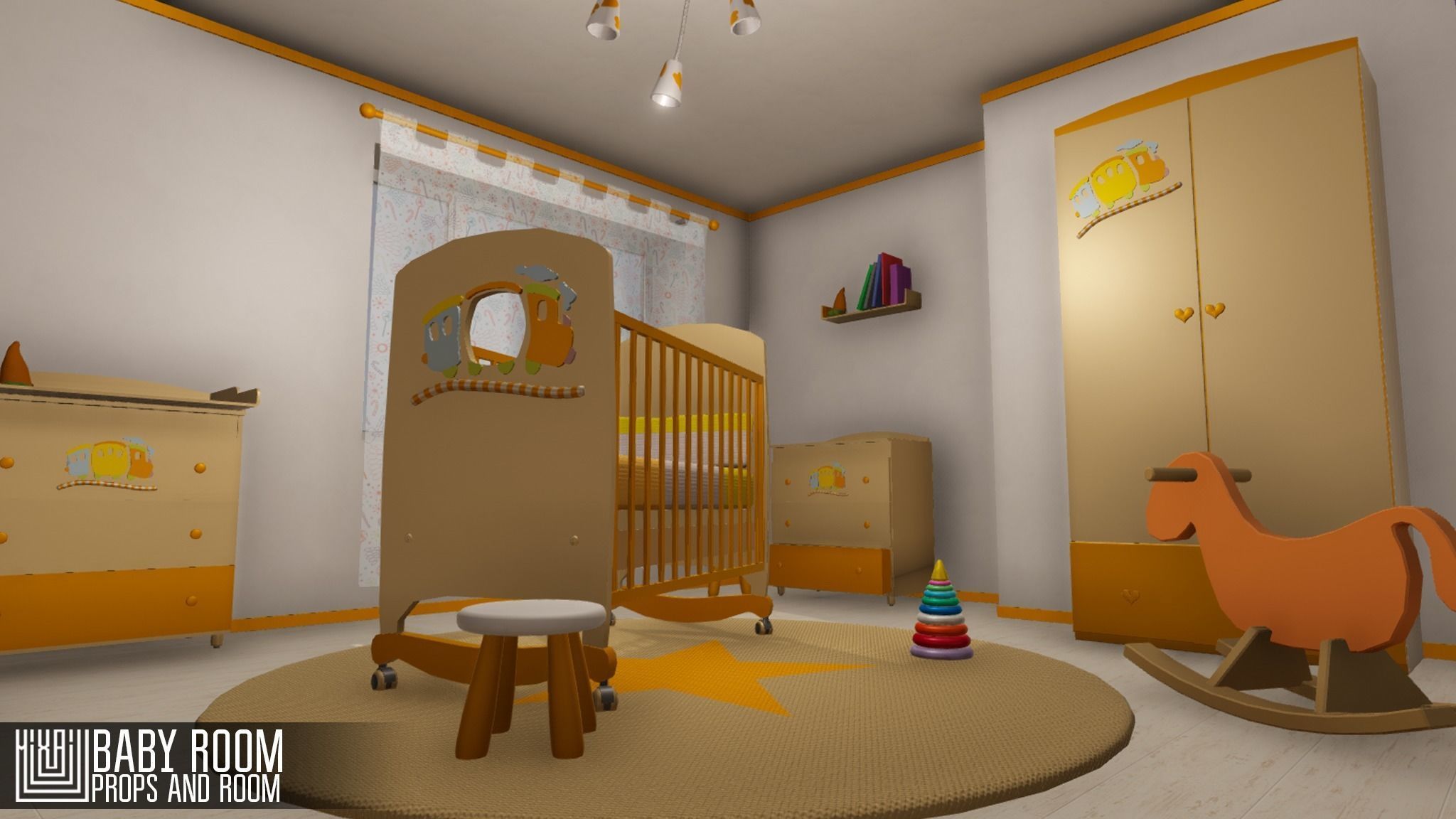 3D model Baby room - props and room VR / AR / low-poly | CGTrader